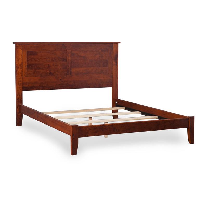 Shenandoah Bed with Panel Headboard and Wood Frame King size Character Cherry